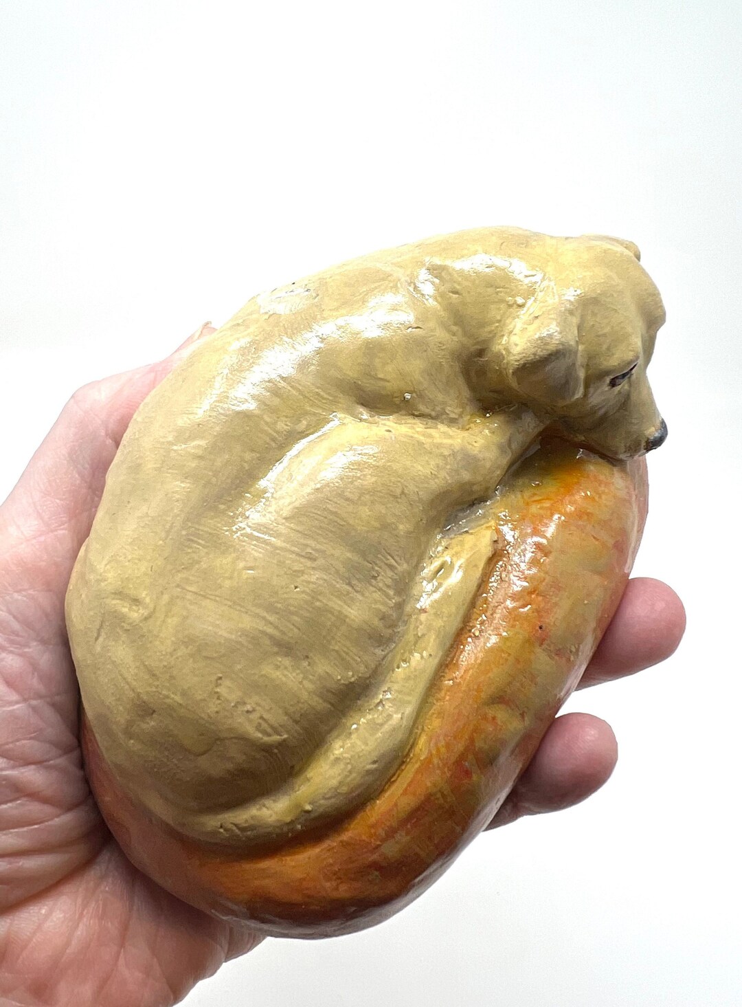 Yellow Lab Palm Pal Sculpture - Etsy