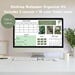 Green Aesthetic Desktop Wallpaper Organizer Customizable Digital ...