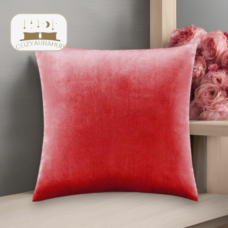 Red Velvet Cushion - Etsy