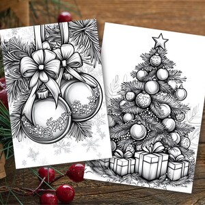 Christmas Coloring Pages, Set of Coloring Sheets, Downloadable Coloring ...