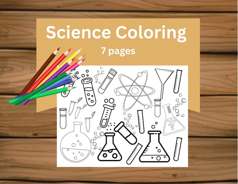 Science Coloring Pages, Printable Activity for Kids, Chemistry ...