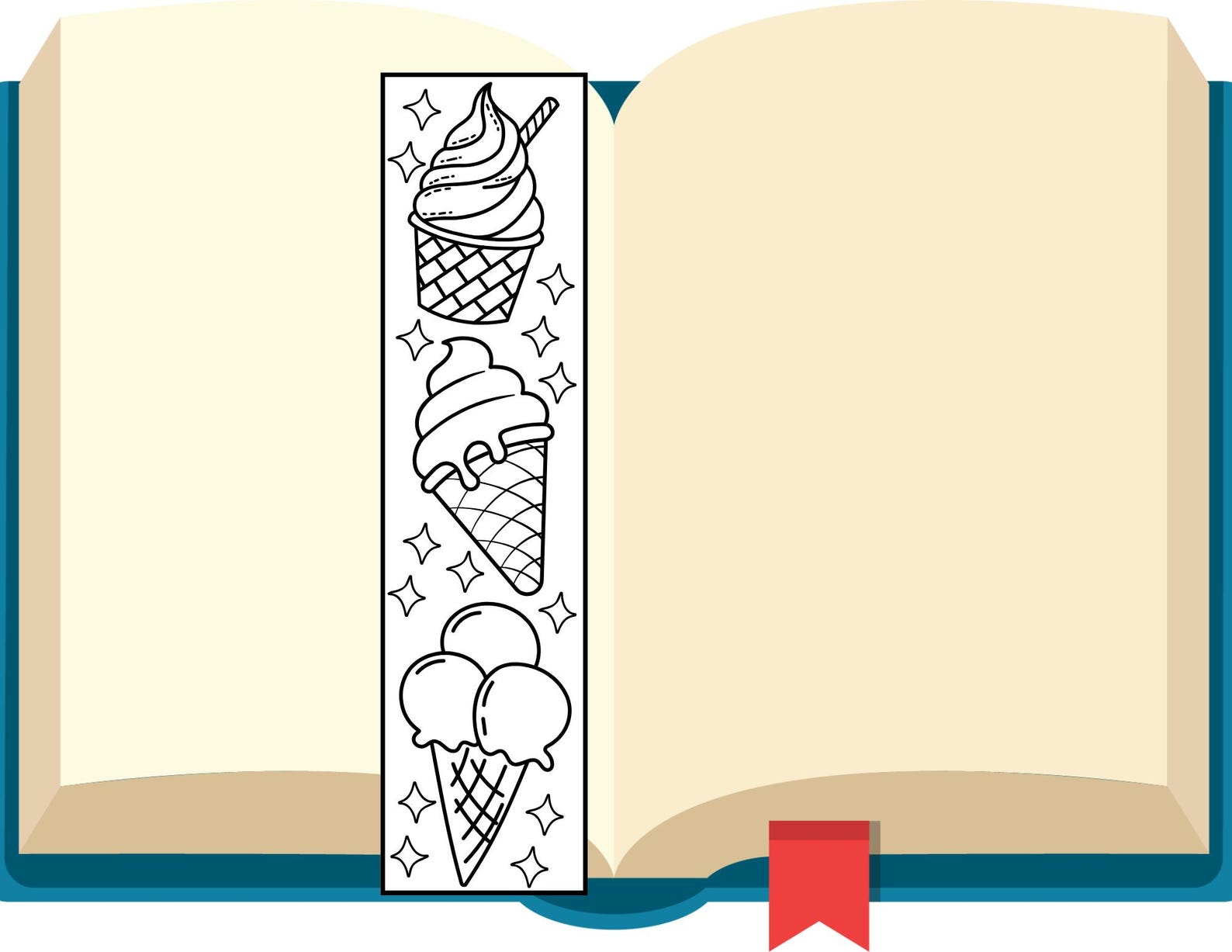 Color Your Own Bookmark Summer Theme, Vacation Coloring Bookmarks for ...