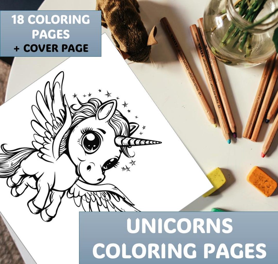 Unicorn Coloring Book, Easy Pony Coloring, Girl Birthday Party Activity, Horse Coloring Pages ...