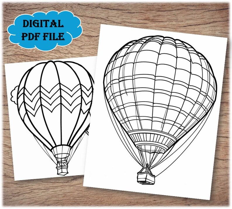 Hot Air Balloons Coloring Pages, Printable Coloring Activities for ...