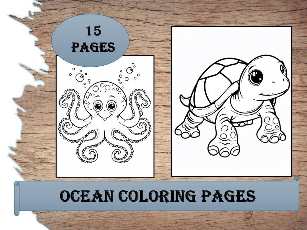Marine Coloring Pages, Ocean Animals Coloring Book, Sealife Coloring ...