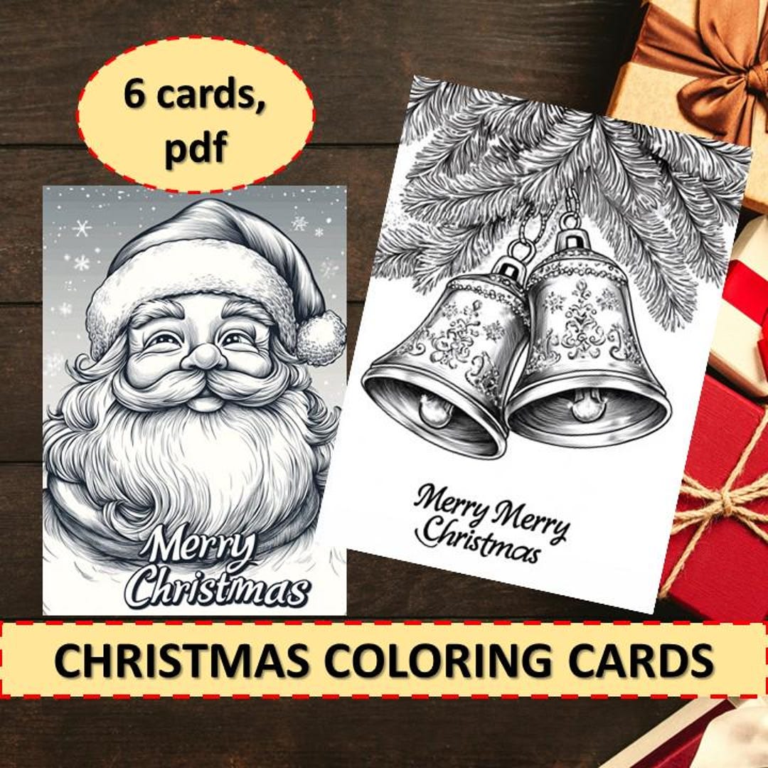 Christmas Coloring Cards | Christmas Coloring Pages | Christmas ...