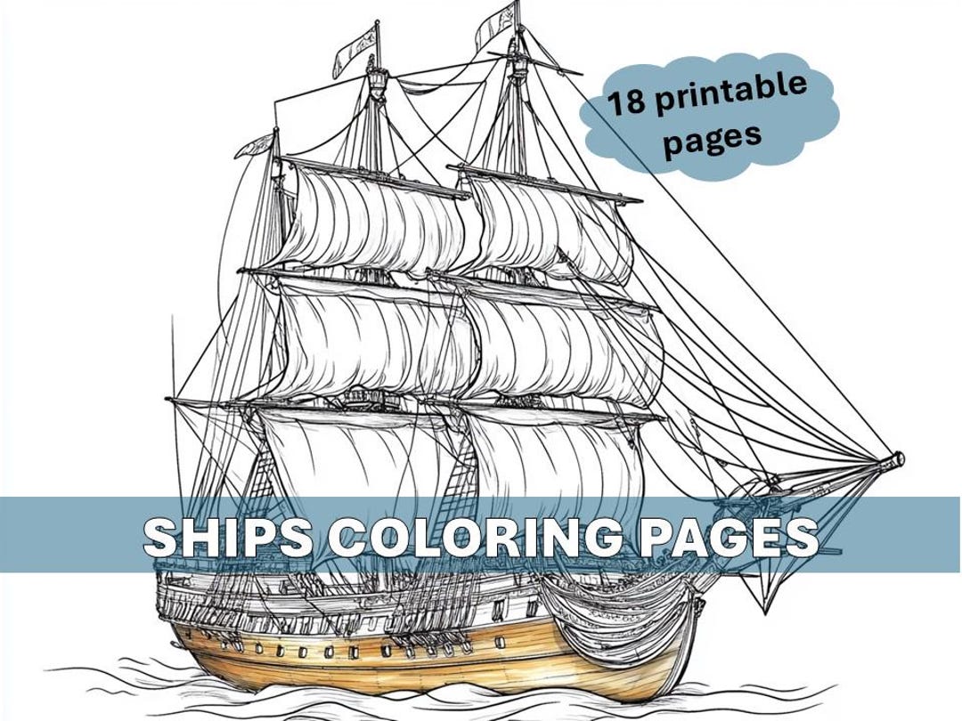 Ships Coloring Book Pages Printable Ships Coloring Sheets Coloring for ...