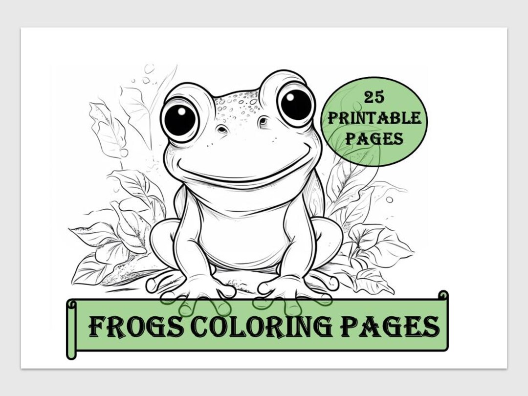 Frogs Coloring Book Pages Printable Frogs Coloring Sheets for Kids ...