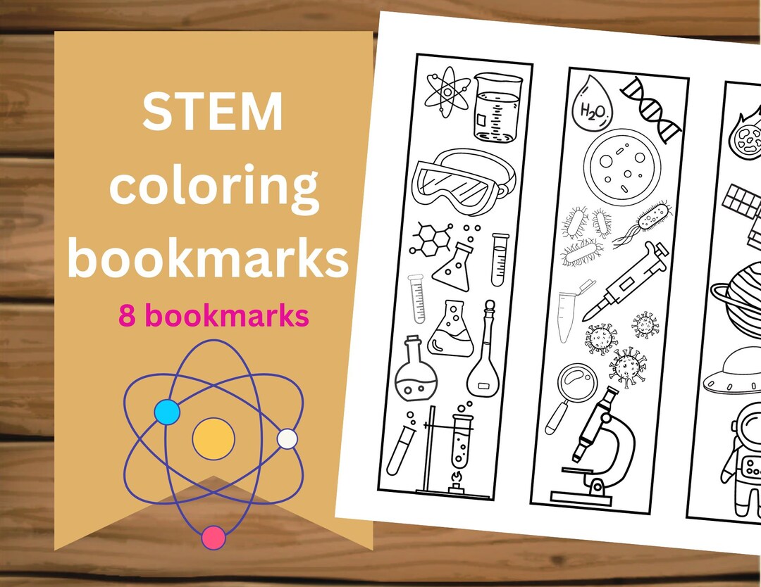 Science Coloring Bookmarks, Homeschool STEM Coloring Pages, Cut Out ...