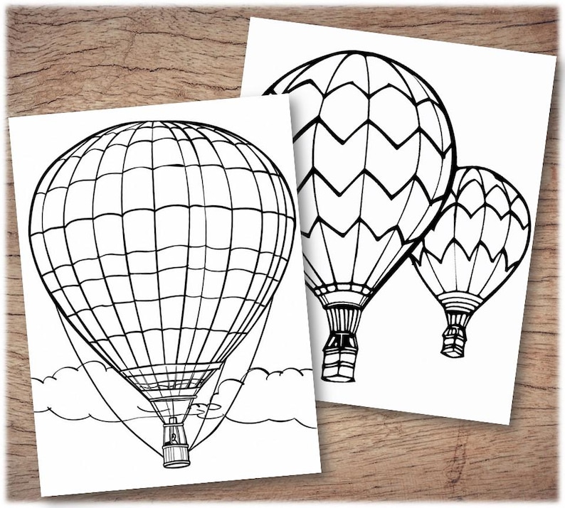 Hot Air Balloons Coloring Pages, Printable Coloring Activities for ...