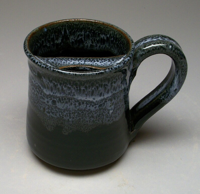 Right Handed Onyx Glazed Mustache Mug - Etsy