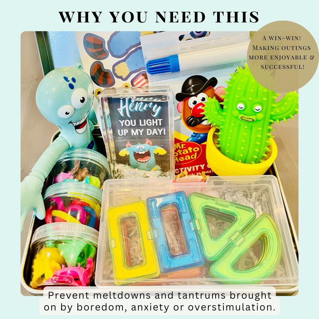 Sensory Coping Child Box Travel Personalize Boy Birthday Gift Busy ...