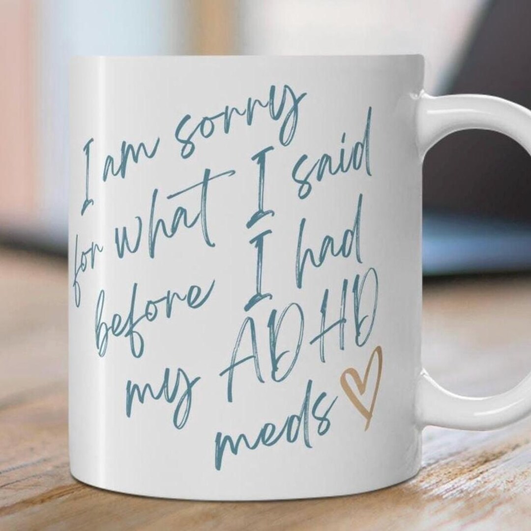 ADHD Funny Mug Humorous Gift ADHD Anniversary Gift Coffee Mug Gift Idea ...