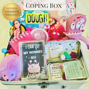 Travel Coping Box for Kids Sensory Fidgets Anxiety Coping Box ADHD ...