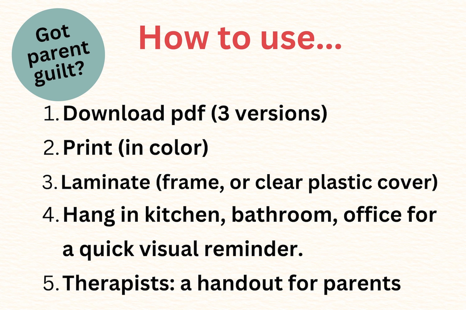 Positive Parenting Handout Behavior Resource ADHD Parent Behavior ...