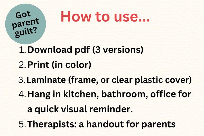 Positive Parenting Handout Behavior Resource ADHD Parent Behavior ...