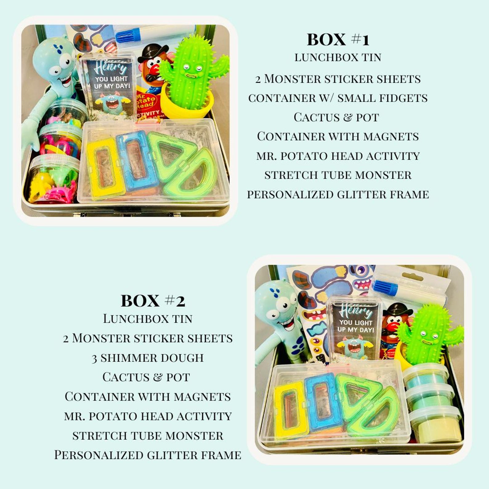 Sensory Coping Child Box Travel Personalize Boy Birthday Gift Busy ...