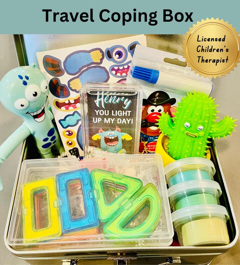 Sensory Coping Child Box Travel Personalize Boy Birthday Gift Busy ...