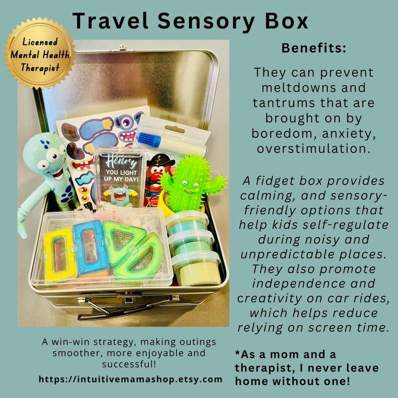 Sensory Coping Child Box Travel Personalize Boy Birthday Gift Busy ...