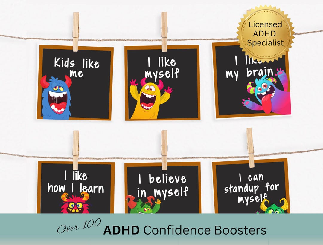 ADHD Kid Coping Skill Flash Card Children Emotional Regulation Activity ...