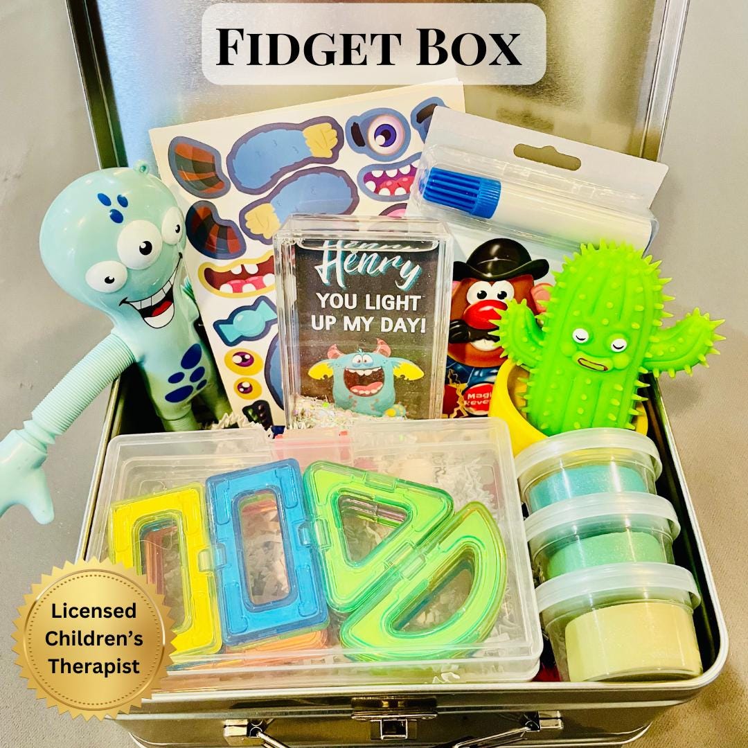 Sensory Coping Child Box Travel Personalize Boy Birthday Gift Busy ...