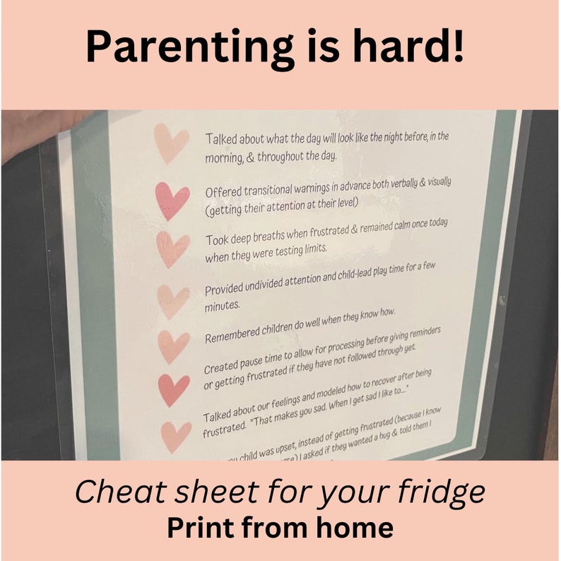 Positive Parenting Handout Behavior Resource ADHD Parent Behavior ...