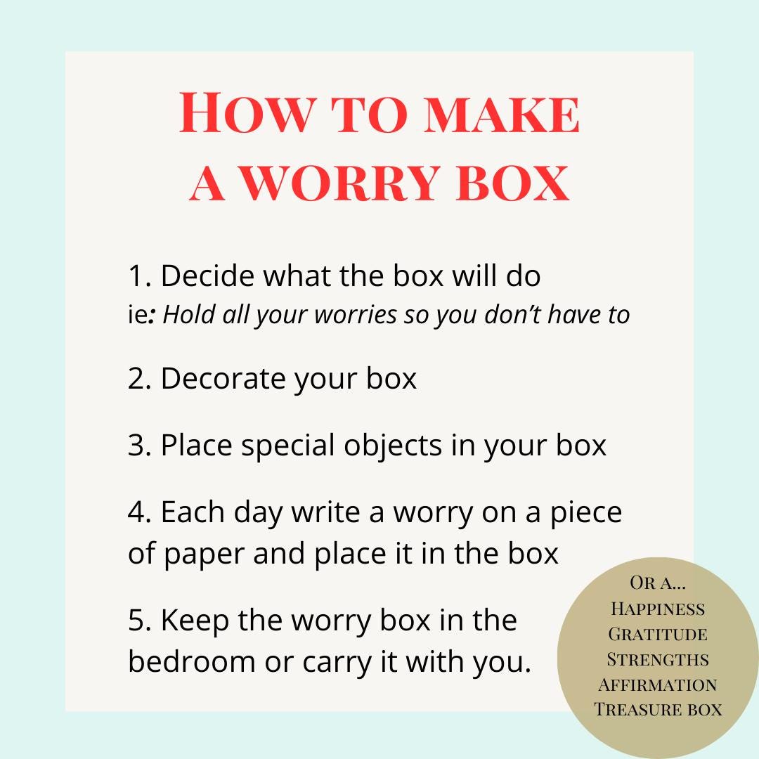 Gratitude Jar Gift Box Worries Sensory Fidget Kit Anxiety Tool Kid ...