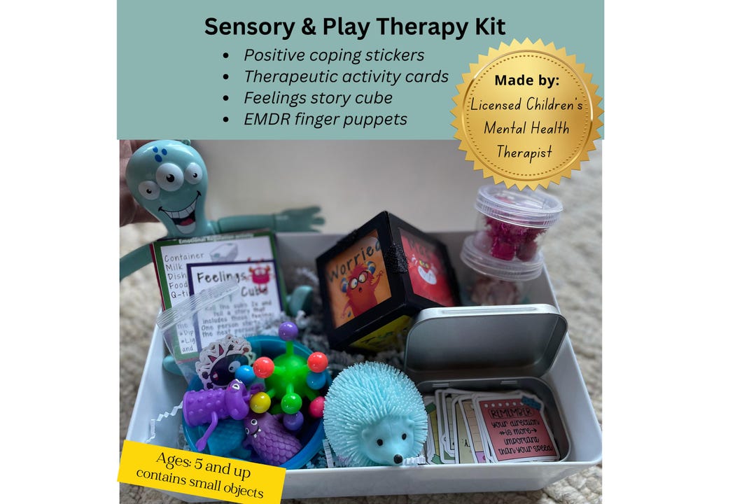 Sensory Play Therapy Kit Children Mental Health In-home Therapist ...