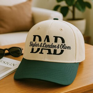 Custom Dad Hat With Kids Names-personalized Dad Hat-father's Day Hats ...