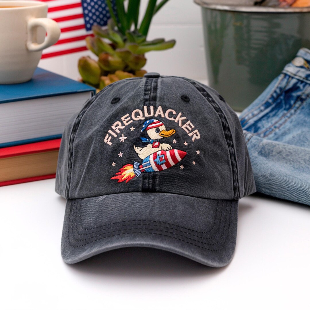 Embroidered 4th of July Hat, Funny 4th of July Hat, Embroidered Goose ...