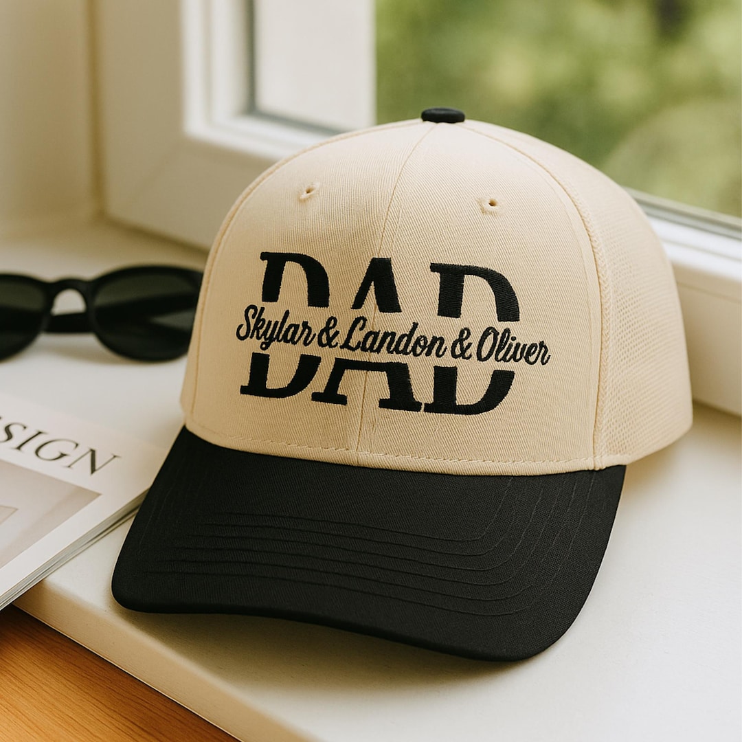 Custom Dad Hat With Kids Names-personalized Dad Hat-father's Day Hats ...