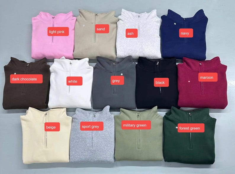 Embroidered Camp Quarter Zip Sweatshirt: Custom Bachelorette Party Gift ...