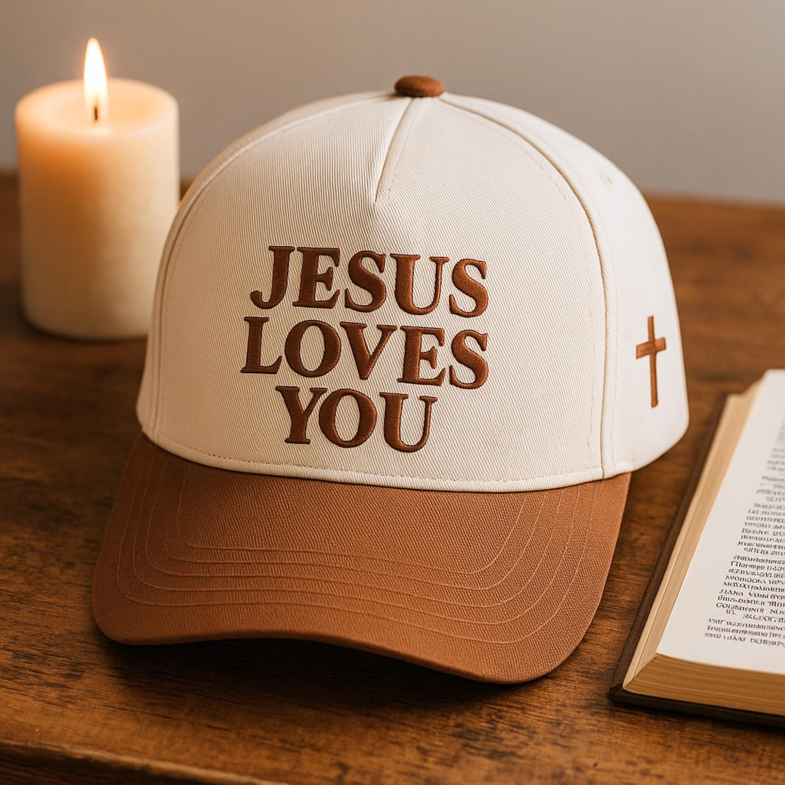 Jesus Loves You Embroidered Trucker Cap, Faith Embroidery Hat, Bible ...