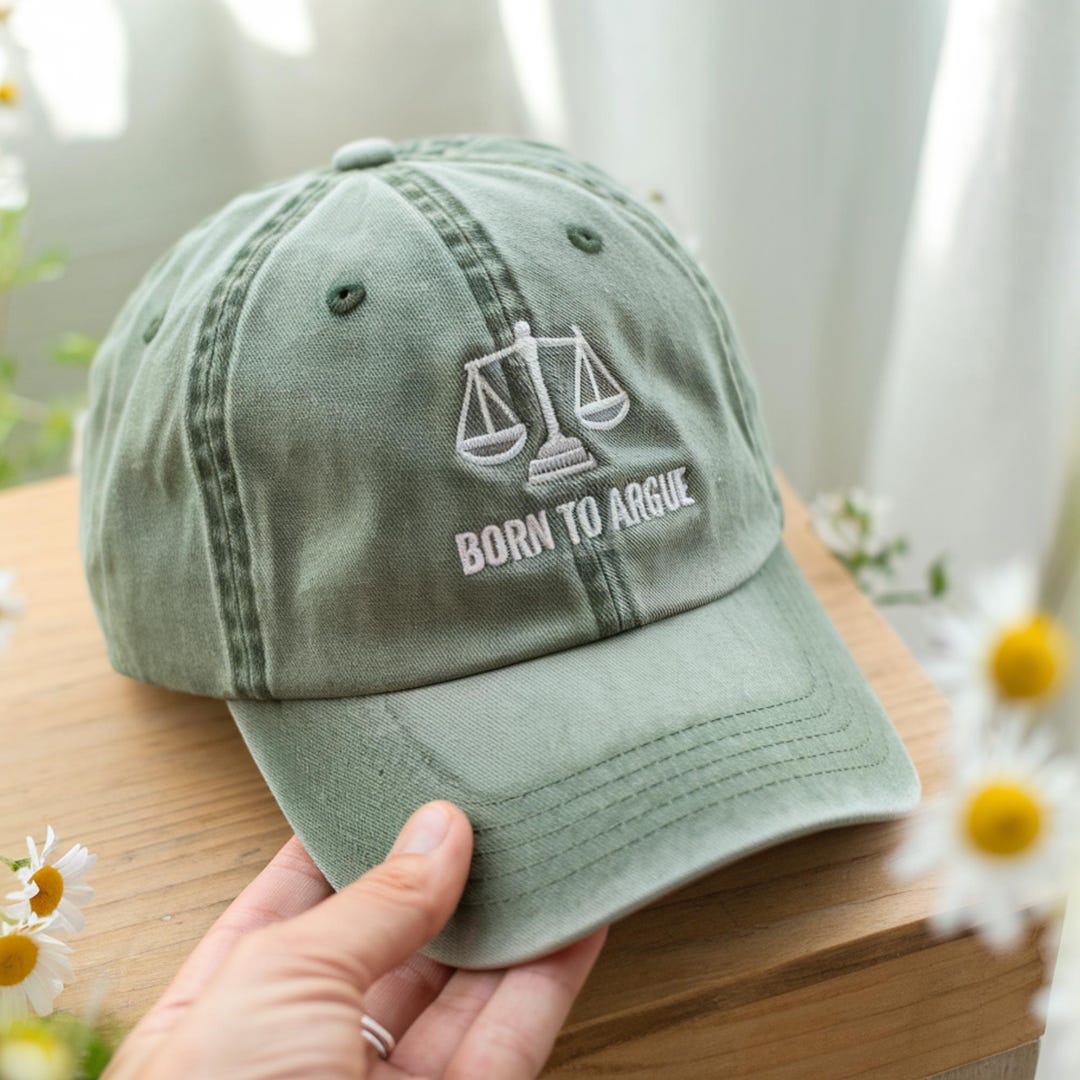 Embroidered "born to Argue" Washed Cap, Gift for Lawyer - Etsy