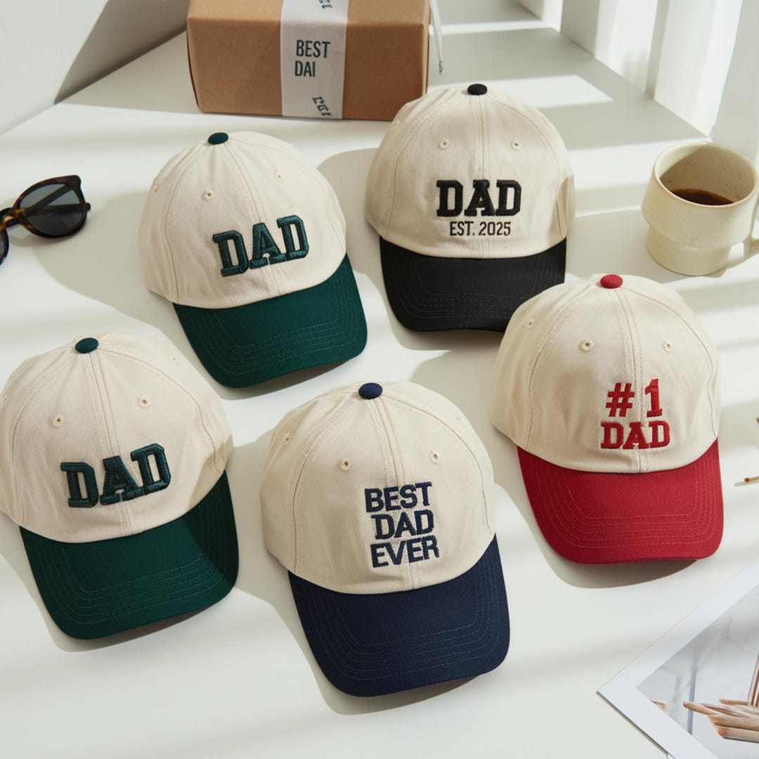 Personalized Dad Two-tone Hat, Custom Fathers Day Gift, Cap for Dad ...
