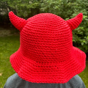 Devil Bucket Hat Pattern | Crochet Pattern - Etsy