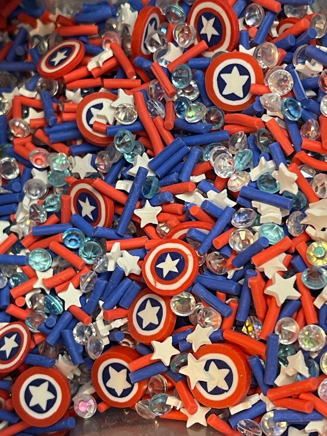 Captain Hero American Full Mixture Polymer Clay Slices Canes Super Hero ...