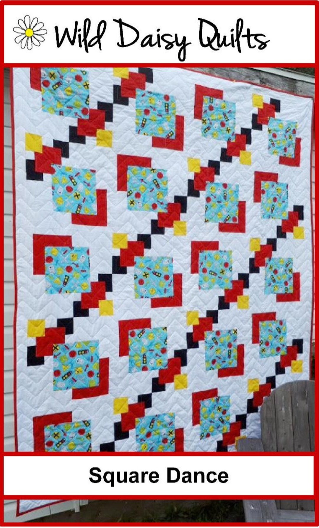 Square Dance PDF Quilt Pattern, 3 Sizes Included, Easy, Modern, Fun ...