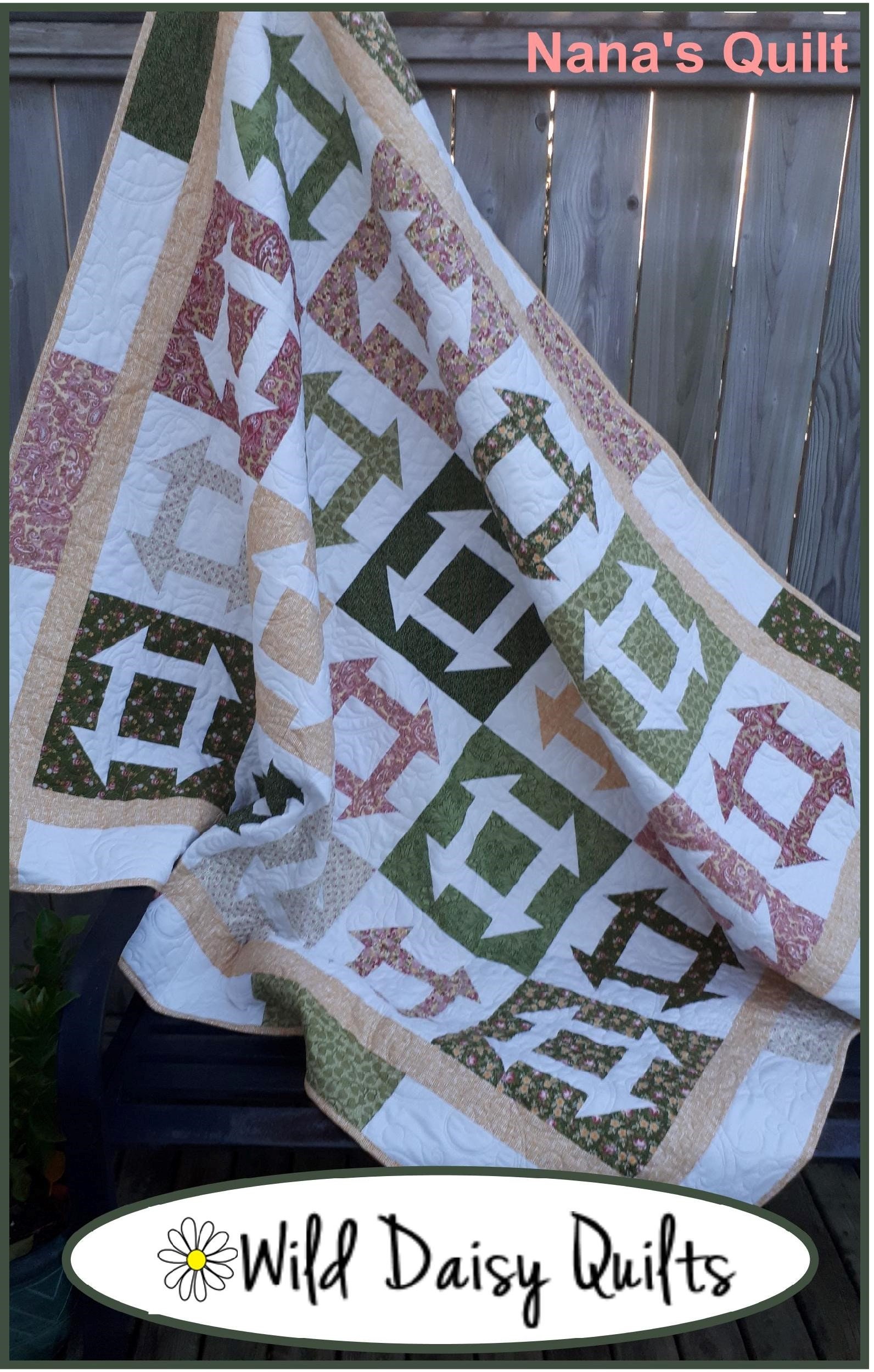 Quilting Sewing & Fiber Nana's Quilt Pattern PDF Instant Download Easy ...