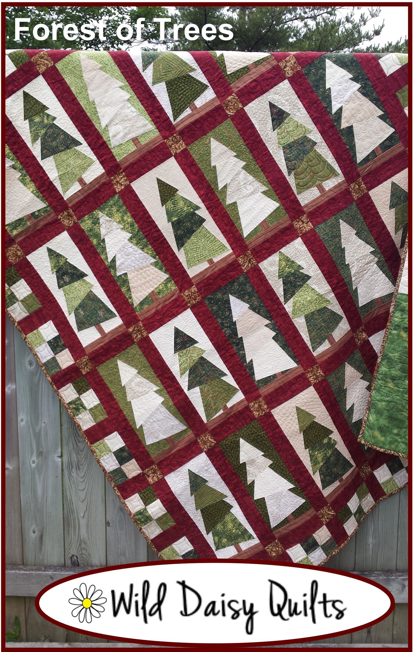 Forest of Trees Quilt PDF Fat Quarter Quilt, Wall Hanging, Instant ...
