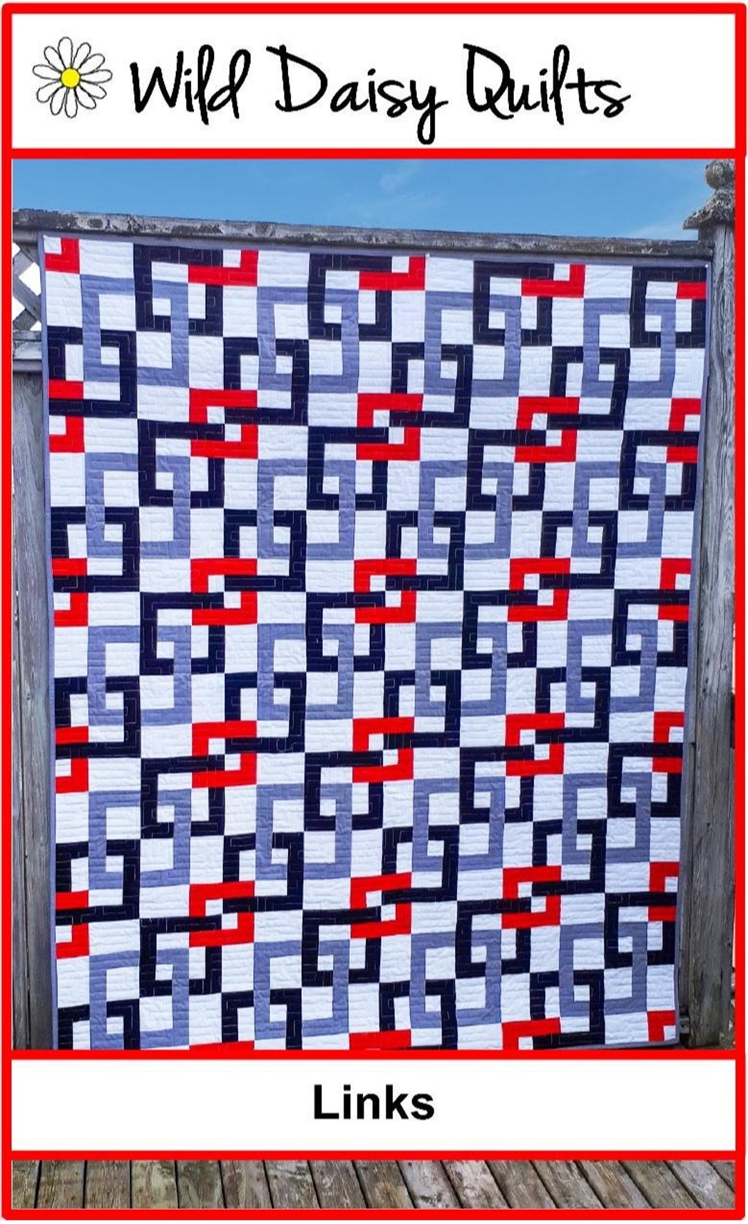 Links Quilt Pattern PDF, Multi Sized, Modern Quilt, Instant Download - Etsy