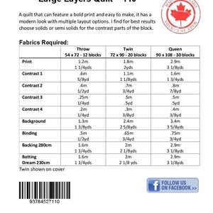 Large Layers PDF Quilt Pattern- 3 Sizes in Pattern, Modern & Easy ...