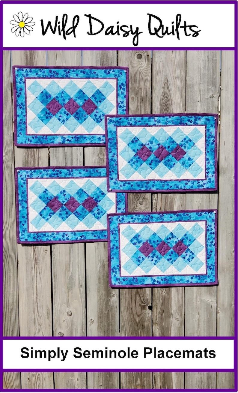 Simply Seminole Placemats PDF Pattern, Instant Download - Etsy