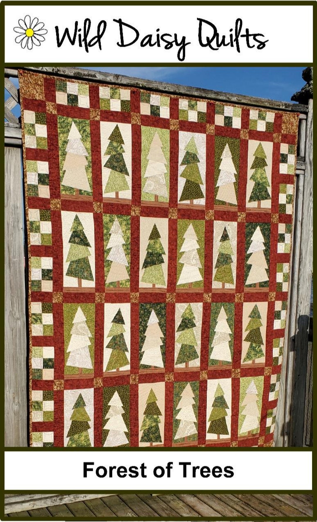 Forest of Trees Quilt PDF Fat Quarter Quilt, Wall Hanging, Instant ...
