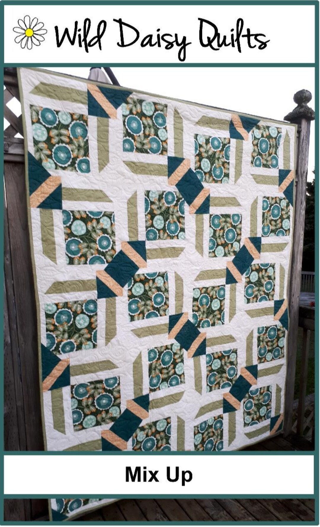 Mix up PDF Quilt Pattern, Multi Sized Modern Quilt - Instant Download ...