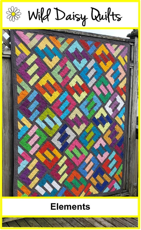 Elements Quilt Pattern PDF 2 Sizes Jelly Roll Quilt Instant | Etsy