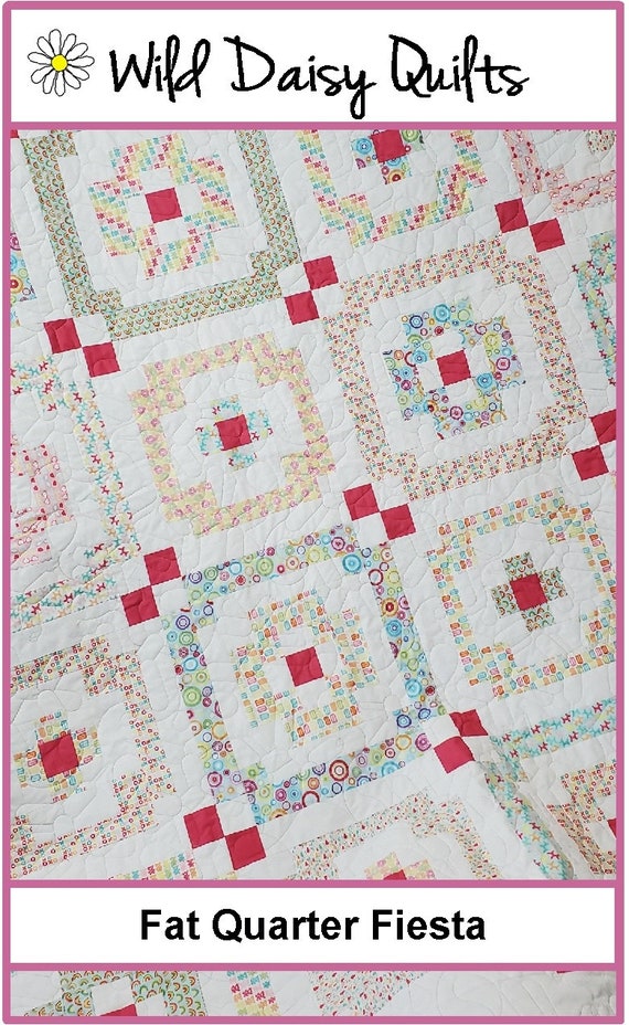 Fat Quarter Fiesta Quilt Pattern PDF Multi Sized Instant | Etsy