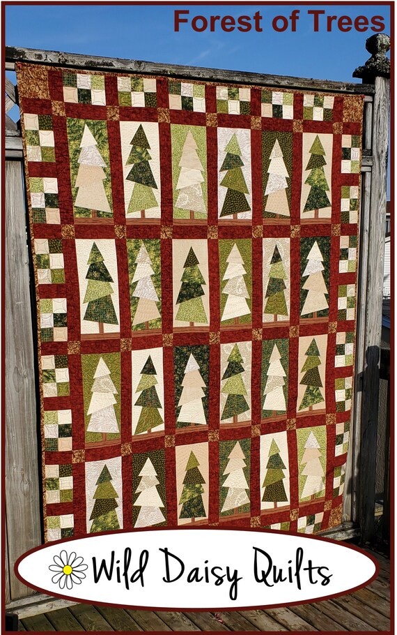 Forest of Trees Quilt PDF Fat Quarter Quilt Wall Hanging | Etsy