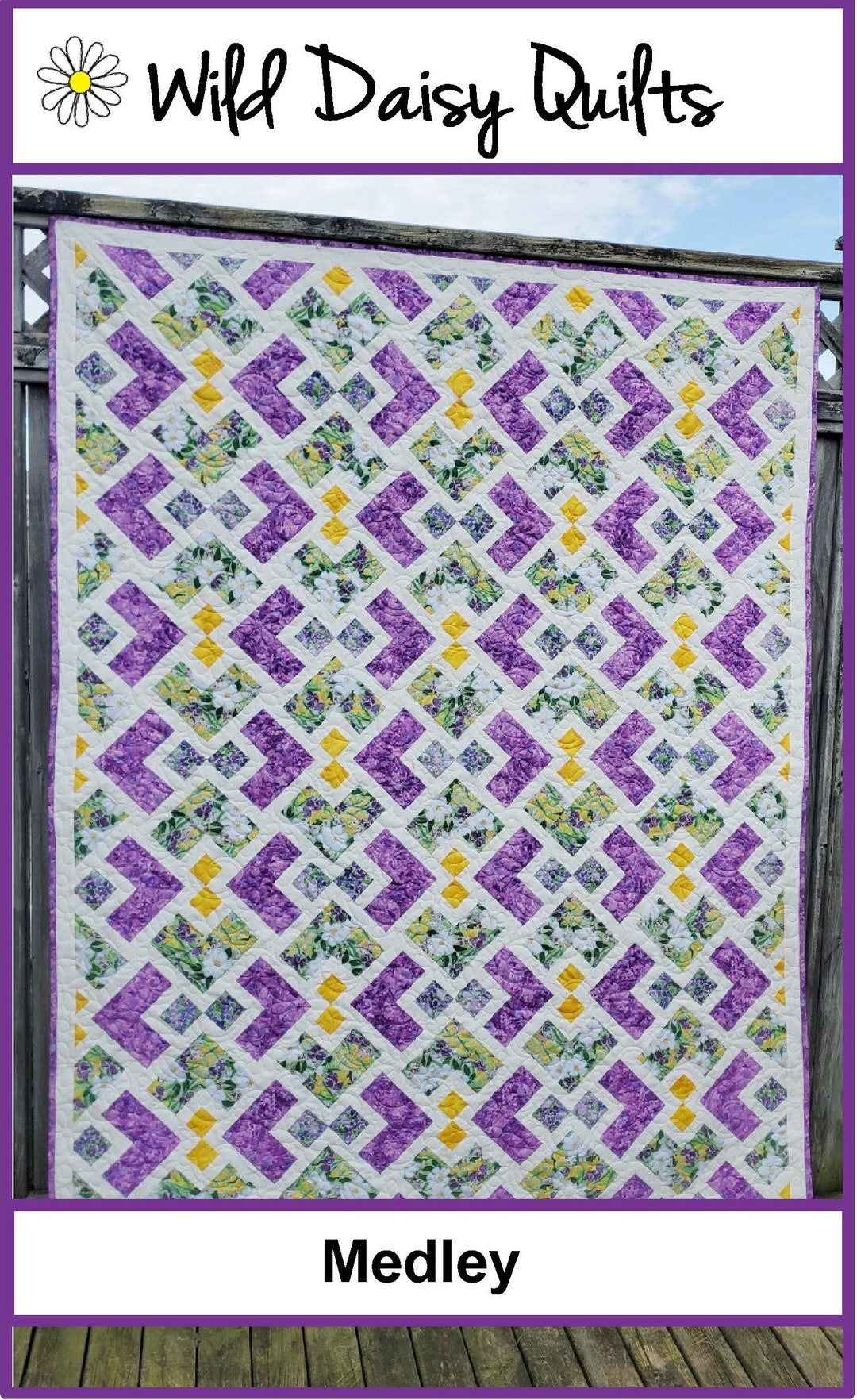 Medley Quilt Pattern PDF, Multi Sized, Modern Quilt, Instant Download ... Medley Quilt Pattern PDF, Multi Sized, Modern Quilt, Instant Download ...