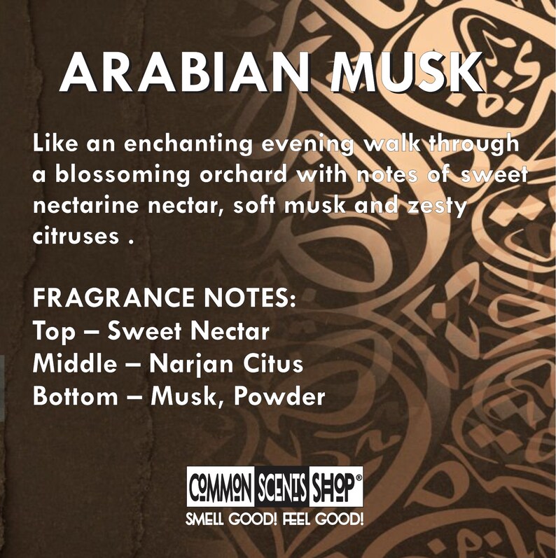 Zesty Arabian Musk Perfume Body Oil Citrus & Floral Blend. This Unisex ...